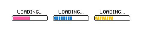 premium vector pixel art 8bit loading bar concept loading or installing process vector