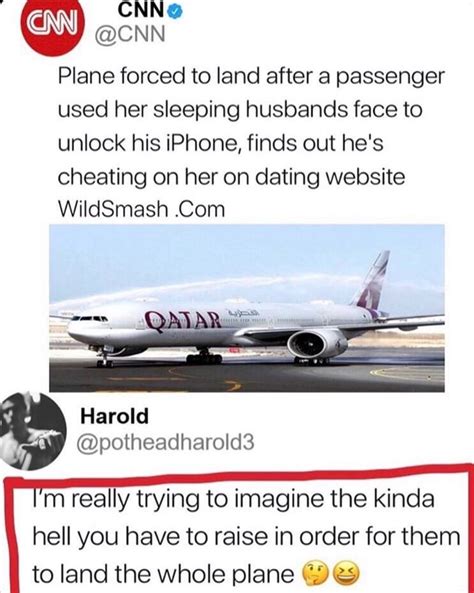 Plane Forced To Land After A Passenger Used Her Sleeping Husbands Face To Unlock His Iphone