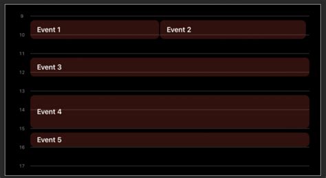 ios how can i make swiftui events split horizontally when there s overlap stack overflow