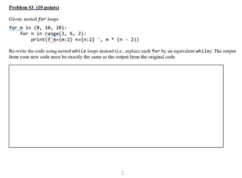 solved problem 3 10 points given nested for loops for