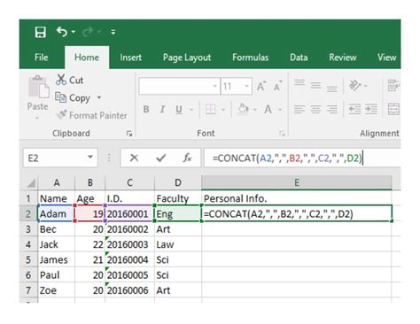 how to concatenate text in microsoft excel with pictures