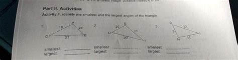 solved integer pessiple measuie part ii activities activity 1 identify the smallest and ine