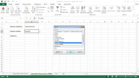microsoft excel creating dependent drop down lists in excel using data validation youtube