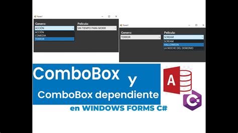 llenar combobox y combobox dependiente con datos de microsoft access winform c youtube
