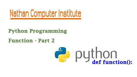 Python Programming Functions Part 2 YouTube