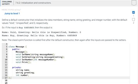 solved activity 7 6 2 initialization and constructors jump