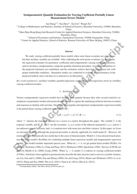 pdf semiparametric quantile estimation for varying coefficient partially linear measurement
