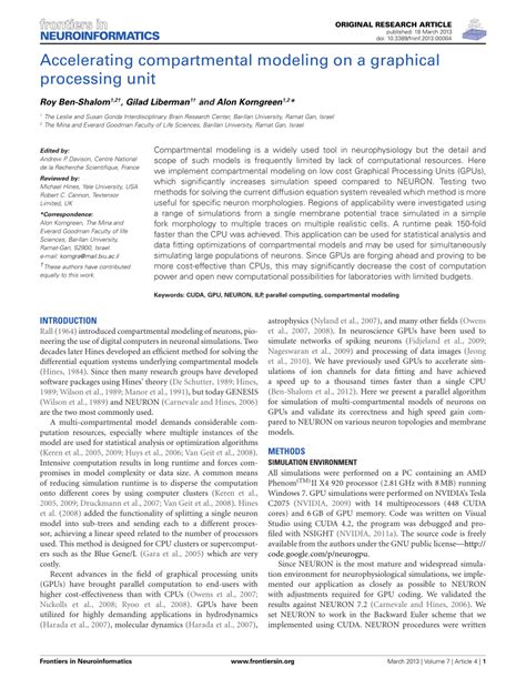 pdf accelerating compartmental modeling on a graphical processing unit
