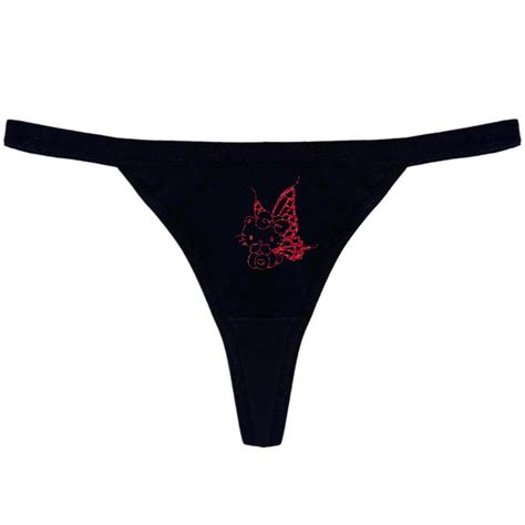 Womens Red And Black Panties Depop
