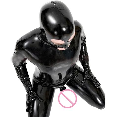 2020 Novelty Open Eyes Mouth Zentai Full Coverage Bodysuit Sexy Men Cosplay Costume Zipper Back
