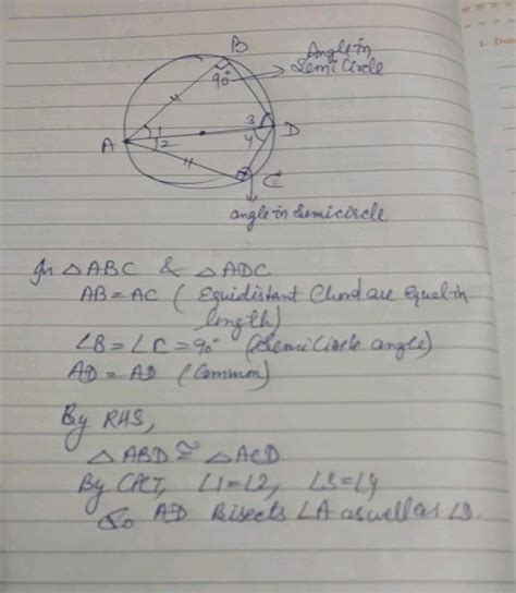 6 In The Adjoining Figure AD Is Diameter Of A Circle If The Chord AB