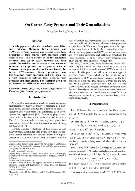 pdf on convex fuzzy processes and their generalizations