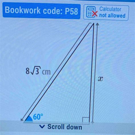Solved Calculator Bookwork Code P58 Not Allowed Math