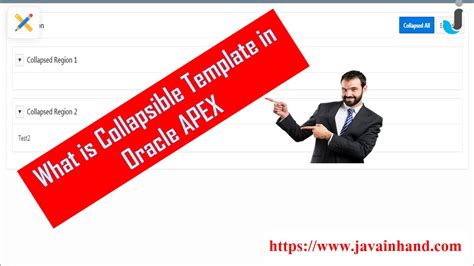 What Is Collapsible Template In Oracle Apex Javainhand Tutorial