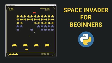 python space invaders game tutorial with pygame beginner tutorial oop youtube