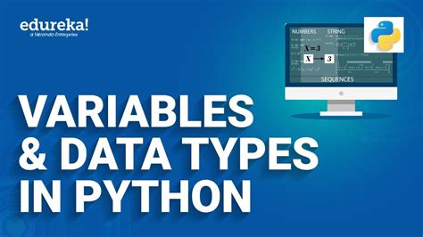 variables and data types in python python tutorial for beginners python programming youtube