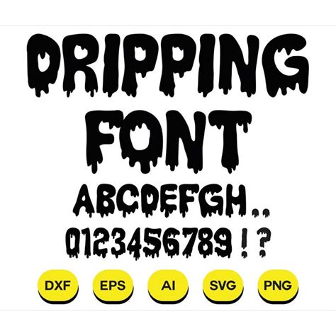 Dripping Font SVG Dripping Alphabet Cut Files Svg File F Inspire
