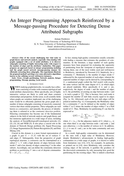 pdf an integer programming approach reinforced by a message passing procedure for detecting