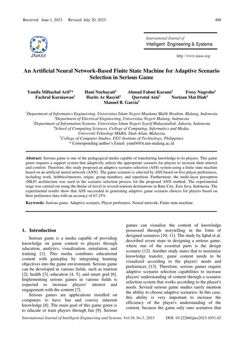 pdf an artificial neural network based finite state machine for adaptive scenario selection in