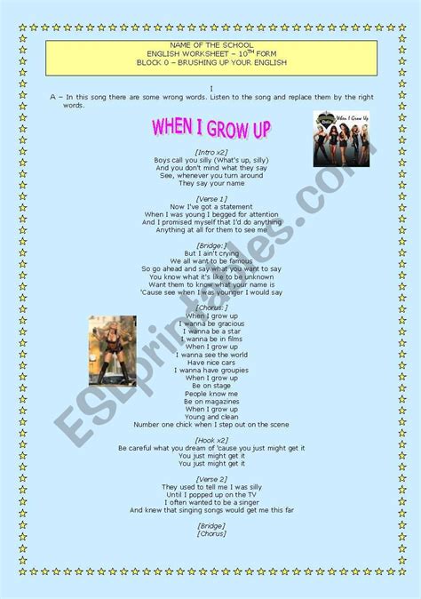 Pussycat Dolls When I Grow Up Lyrics