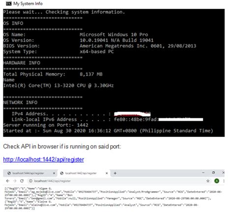 how to deploy an api node js express with mssql application in localhost