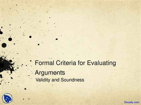 formal criteria for evaluating arguments introduction to logic and critical reasoning