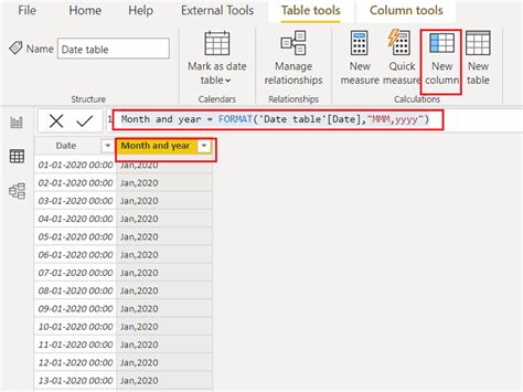 How To Create A Date Table In Power Bi Using Dax Printable Forms Free