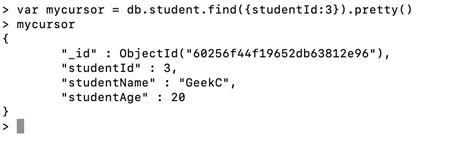 MongoDB Cursor GeeksforGeeks