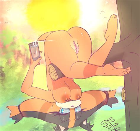 Rule 34 Anthro Ass Badger Branch Breasts Female Hi Res Holding Object Ken17 Mammal Mustelid