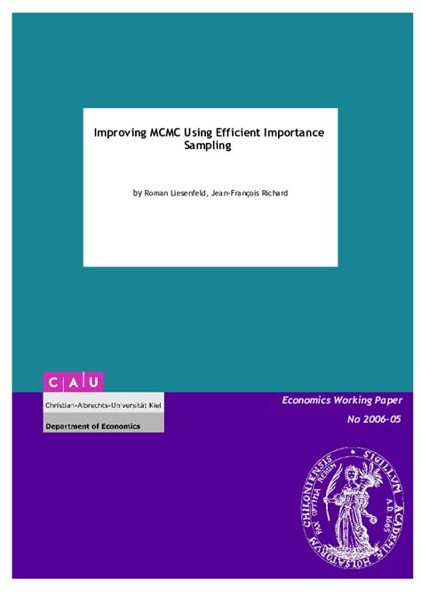 pdf improving mcmc using efficient importance sampling jean françois richard