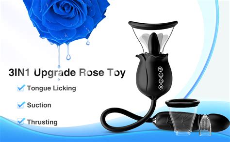 Rose Sex Toy For Womens Sex 3in1 Rose Nipple Toys With 7 Tongue Licking And 3