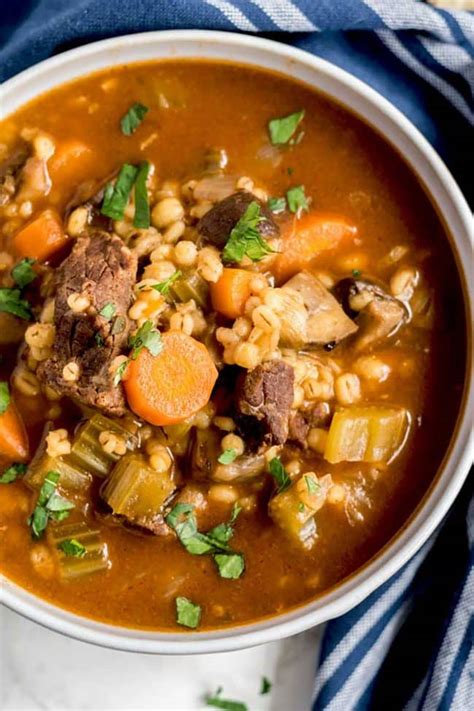 Instant Pot Beef And Barley Soup Lemon Blossoms