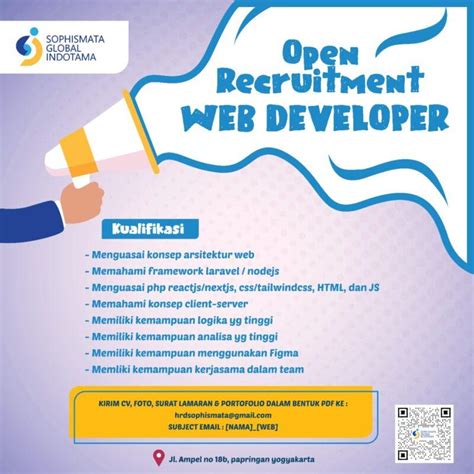 lowongan kerja web developer di cv sophismata global indotama lokerjogja id