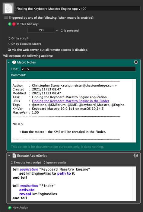 finding the keyboard maestro engine in the finder macro library keyboard maestro discourse