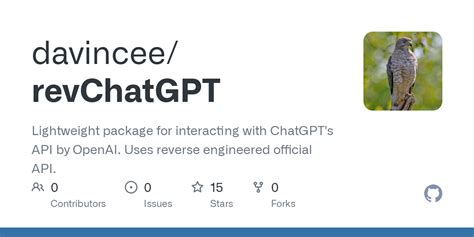 Github Davincee Revchatgpt Lightweight Package For Interacting With