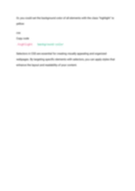 SOLUTION What Are Selectors In Css And How Do They Work Studypool