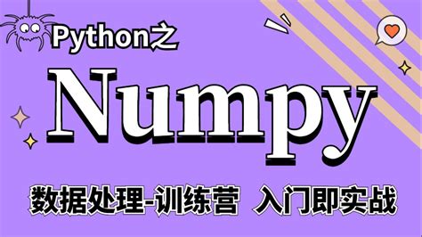 python之numpy数据处理训练营 入门即实战 保姆级numpy教程 哔哩哔哩