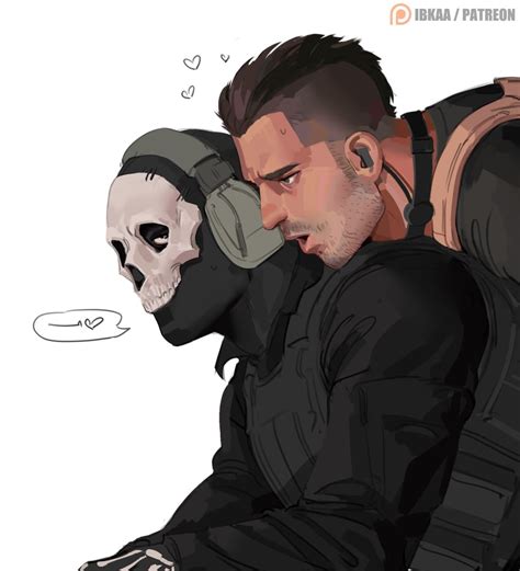 Ghost And Soap Call Of Duty And 1 More Drawn By Iba Kcokaine Danbooru