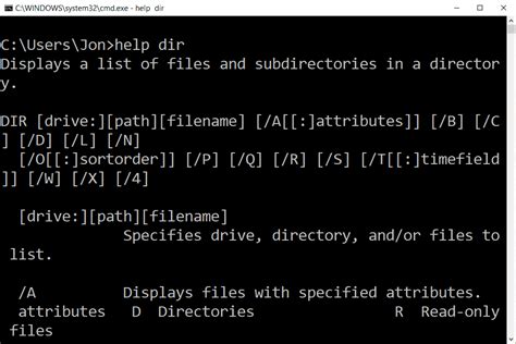 help command examples options switches and more