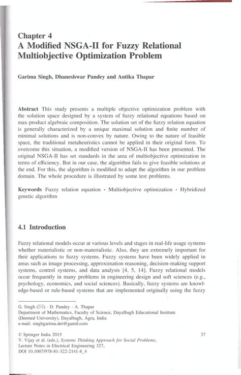 pdf a modified nsga ii for fuzzy relational multiobjective optimization problem