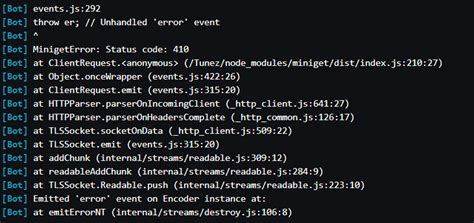 eroor events js 353 throw er unhandled error event · issue 184 · zeriodev music bot · github
