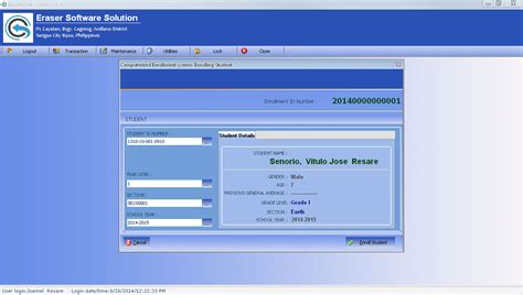 entrance exam system vb net final year project with ms access database enrollment in source code