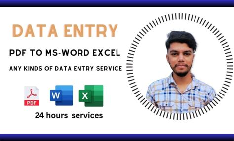 do accurate data entry manual typing and pdf conversion to word and excel by freelancher n