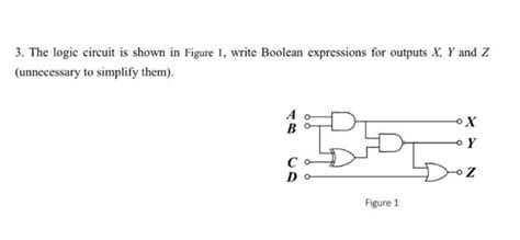 solved 3 the logic circuit is shown in figure 1 write