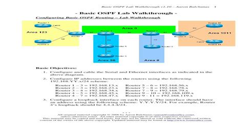 pdf ospf basic lab walkthrough router · pdf fileconfigure and cable the serial and ethernet