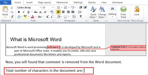 Can Word Count The Number Of Characters