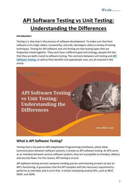PPT API Software Testing Vs Unit Testing Understanding The