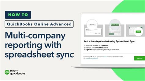 how to use multi company reporting with spreadsheet sync in quickbooks online advanced youtube