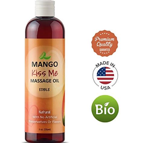 Mango Sensual Massage Oil For Couples Alluring Tropical Oil For Full Body Massages Vegan And