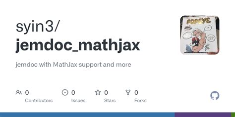 GitHub Syin3 Jemdoc Mathjax Jemdoc With MathJax Support And More